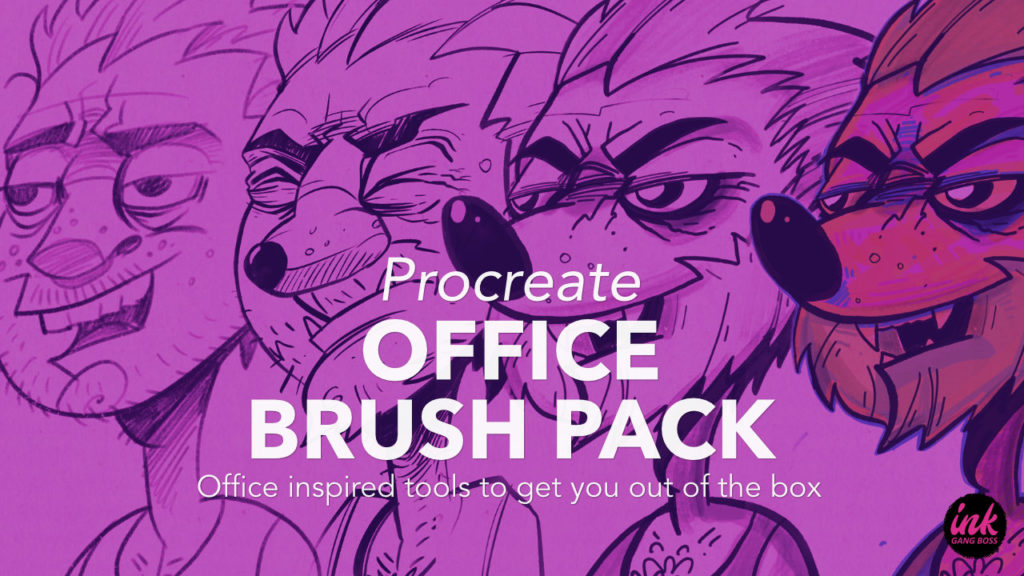 Ink Gang Boss – Mucking about with assorted Procreate tools.